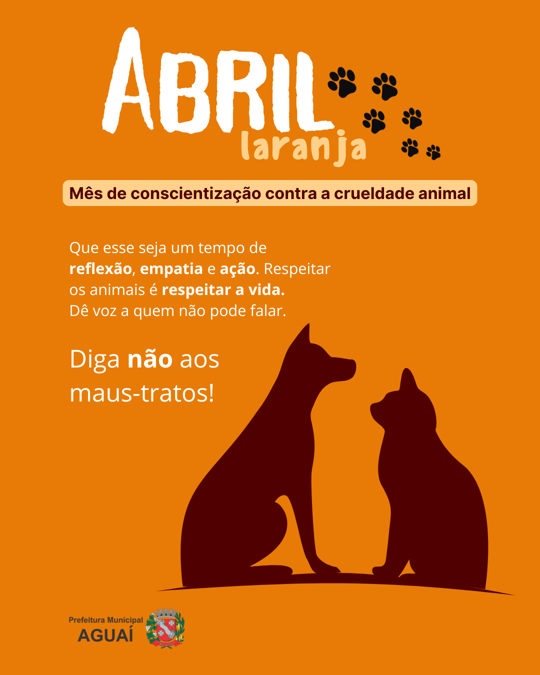 Abril laranja - causa animal - Prefeitura Municipal de Aguaí